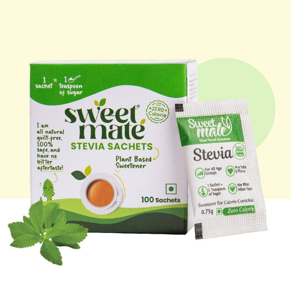 Sweetmate Stevia Natural Sweetener Pack of 100 Sachets